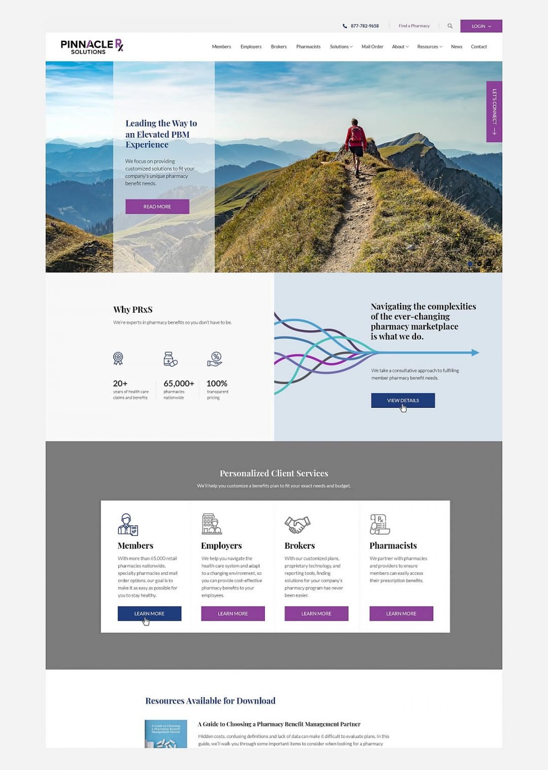 PinnacleRx Solutions WordPress for professional services