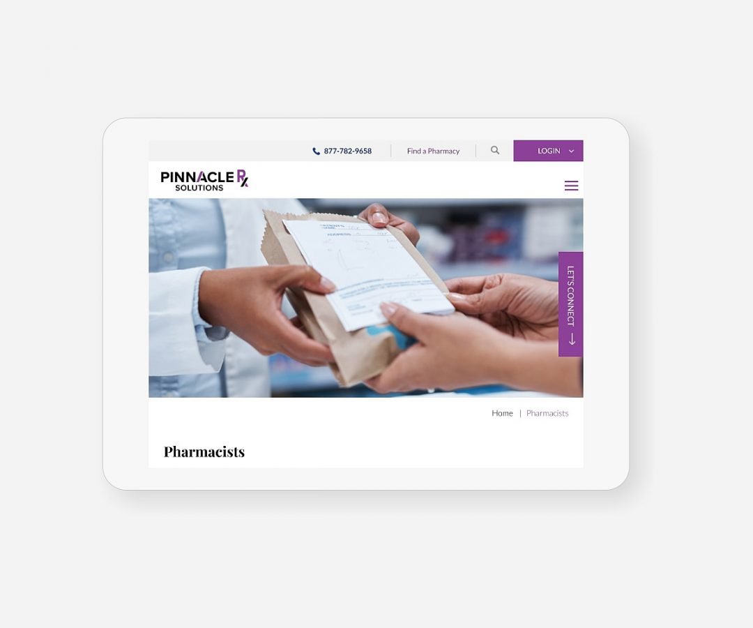 PinnacleRx Solutions WordPress for professional services