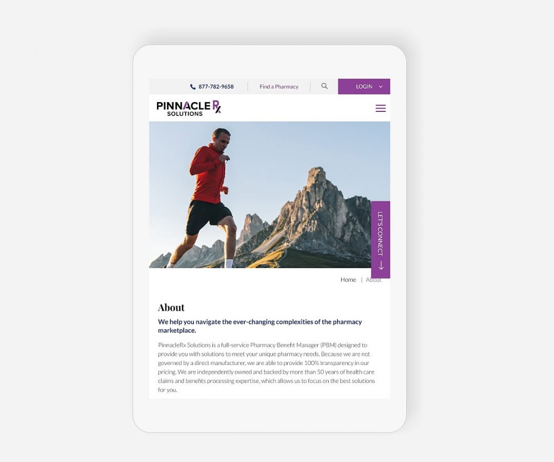 PinnacleRx Solutions WordPress for professional services