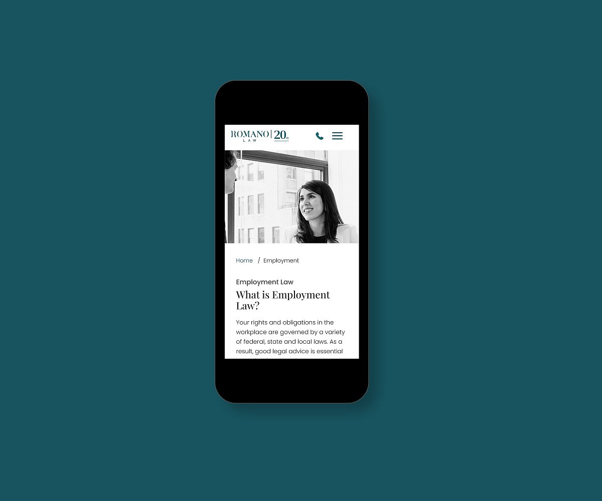 Romano Law WordPress website case study