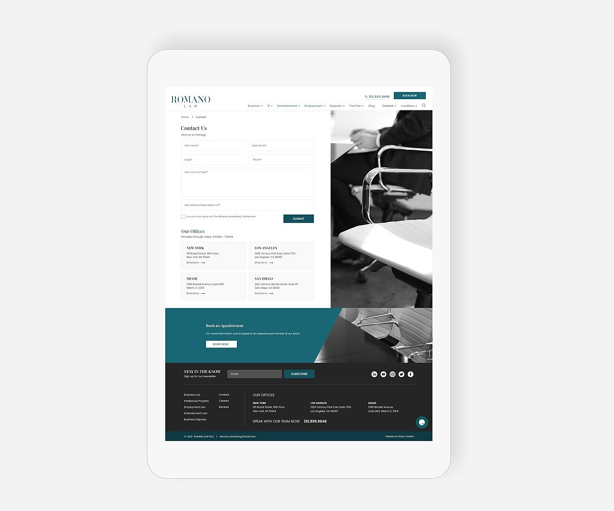 Romano Law WordPress website case study